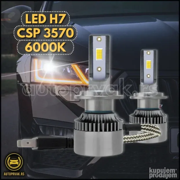 LED sijalice H7 CSP čip 100W 30000Lm + GARANCIJA - KupujemProdajem