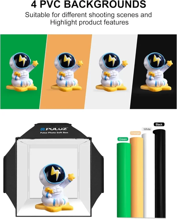 LED Prenosivi studio - svetlosni box sa 4 pozadine - KupujemProdajem