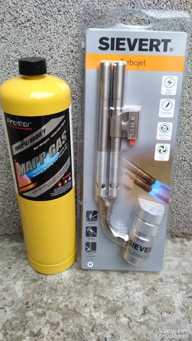 Brener za mapp gas DUPLI SIEVERT sa upaljačem + map Frostor - KupujemProdajem