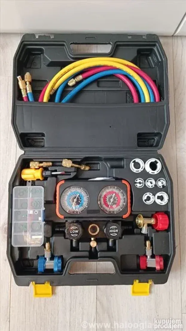 Manometri i creva za punjenje klima sa alatom Profesionalni - KupujemProdajem