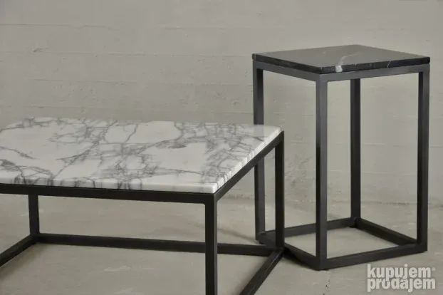 Klub stolovi komplet - imitacija mermera - KupujemProdajem