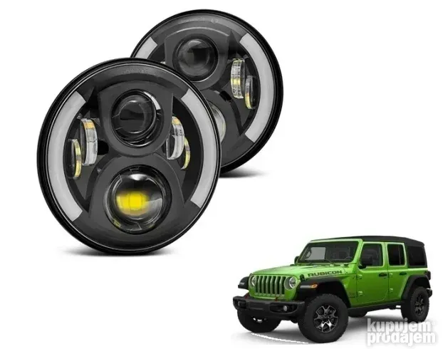 Led Farovi Univerzalni Angel Eye 18cm 2 X 60w Bi Led Ful Led ...