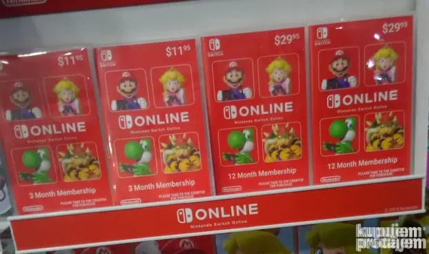 Nintendo Switch Online EU US/eShop Gift Cards/Wallet Dopune ...