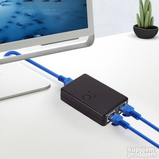 LAN Mrežni preklopnik/switch RJ45 network za dva uređaja - KupujemProdajem
