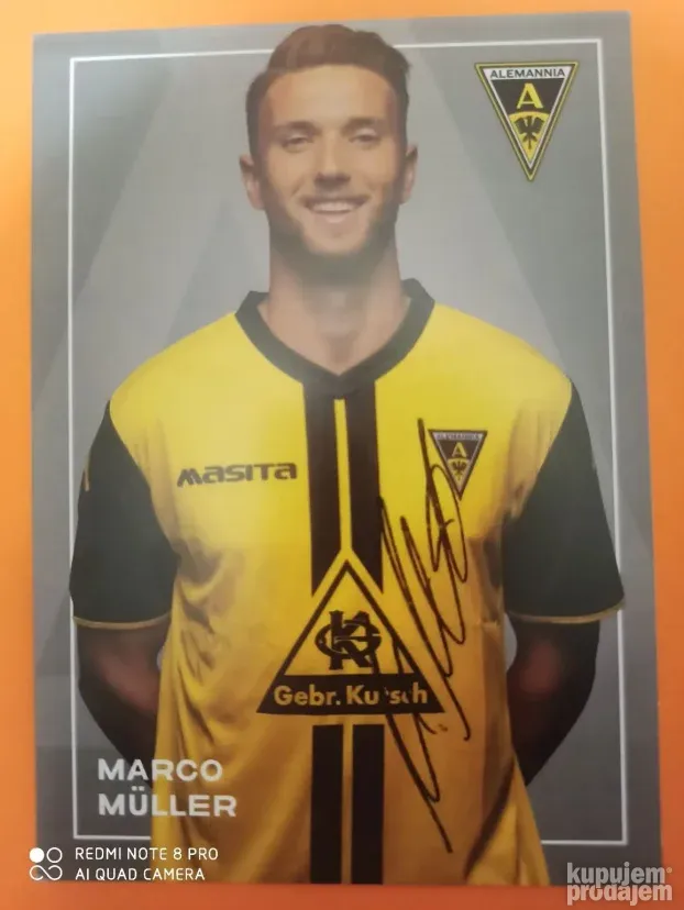 Autogram Marco Muller fudbal - KupujemProdajem