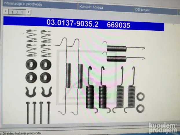 Komplet pribora za dobos kocnice Vw T3, Ate. - KupujemProdajem