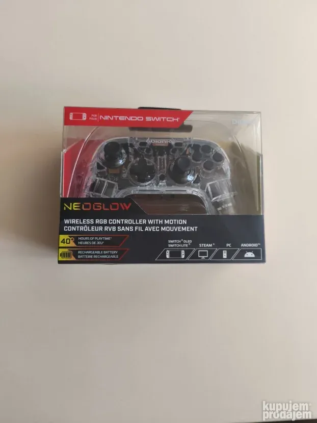 Bionik NeoGlow Wireless RGB Gaming Controller Switch 2 OLED ...