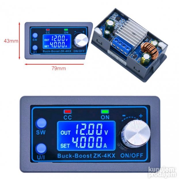 ZK-4KX CNC DC DC Buck Boost Converter CC CV 0.5-30V 4A - KupujemProdajem