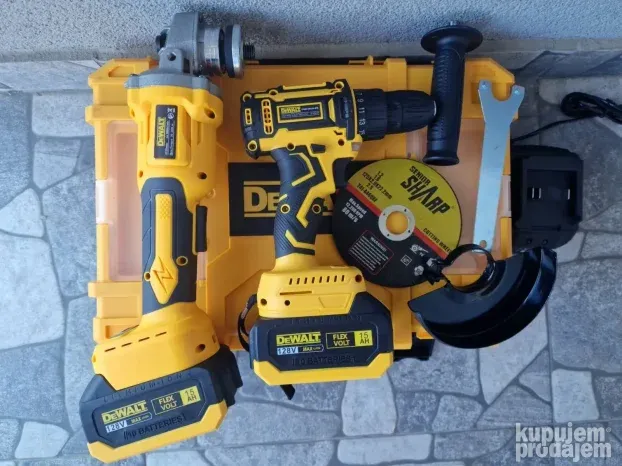Aku set Dewalt Aku Brusilica + Aku srafilica busilica 128v - KupujemProdajem
