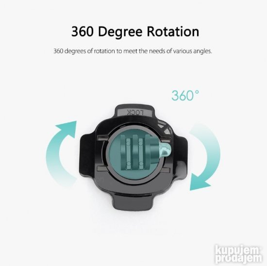 GoPro set nosac za kacigu rotirajuci 360 stepeni - KupujemProdajem