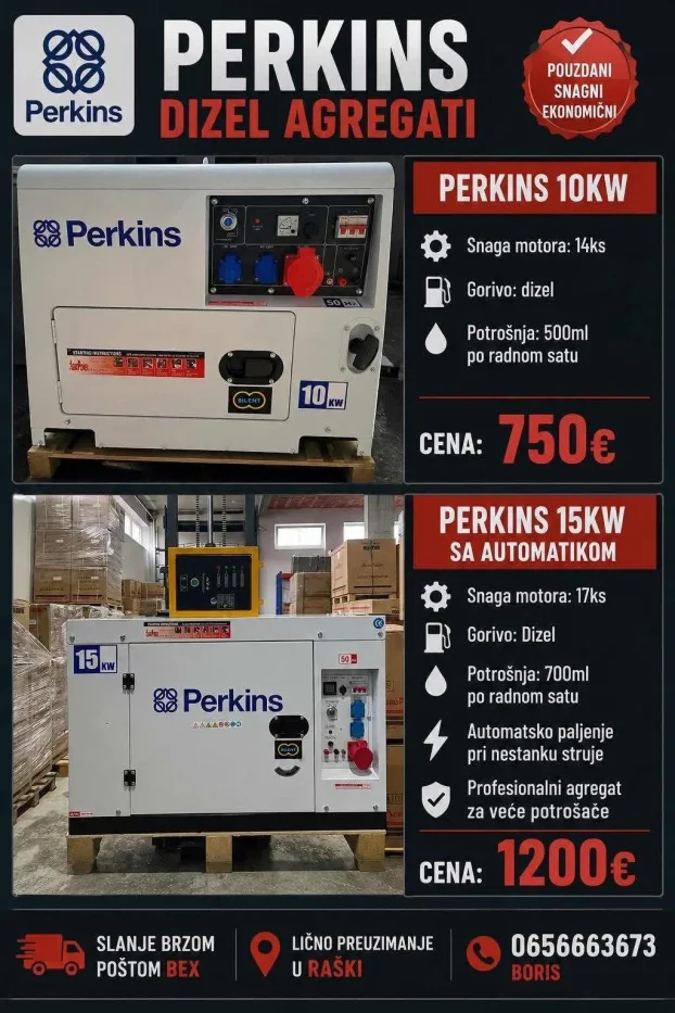 Perkins 10KW i 15KW agregat - KupujemProdajem