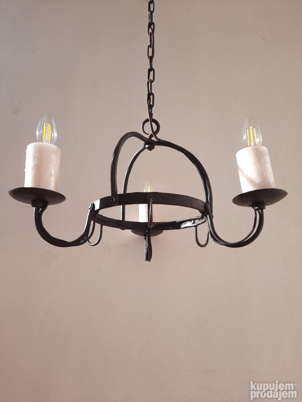 Redak, francuski tradicionalni luster, ručno kovan - KupujemProdajem