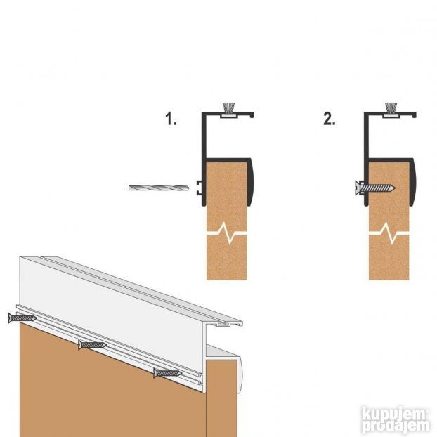 RU 39 Rukohvati Za Klizna Vrata 2,7m AL bronza mat - KupujemProdajem