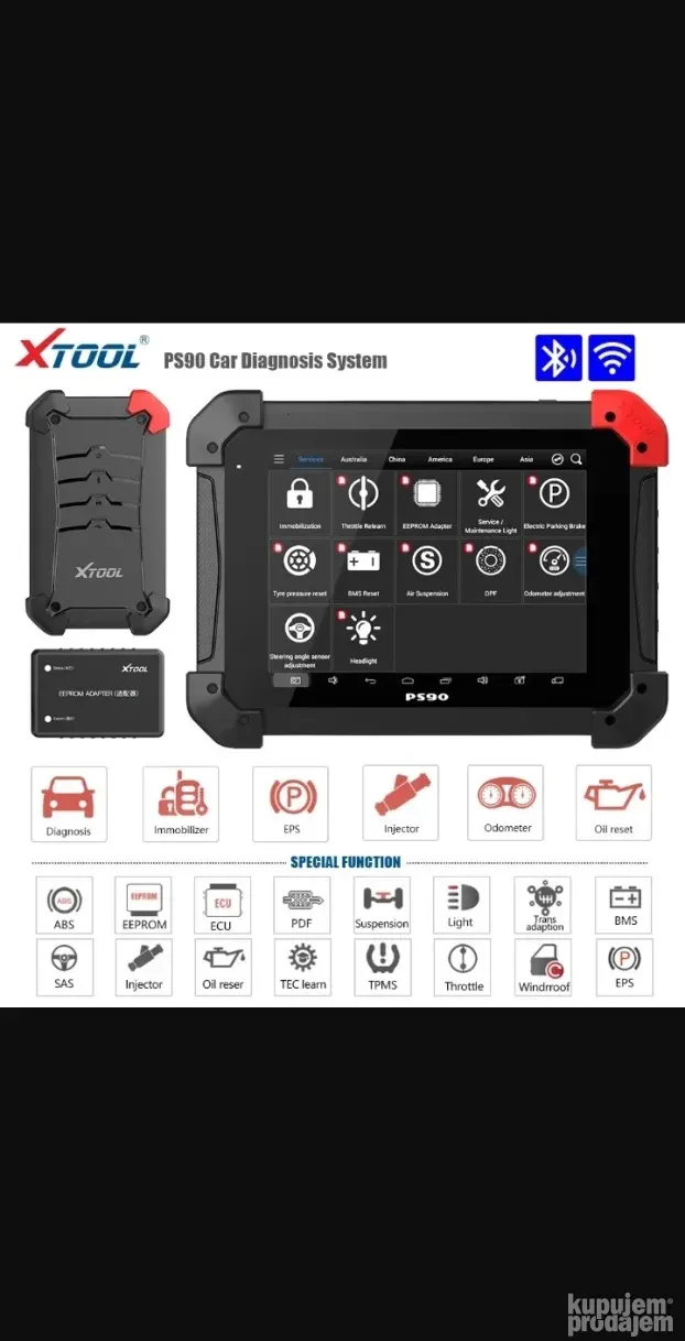 Xtool PS90 Pro 12V Car and 24 Truck Diagnostic Tool With Act ...