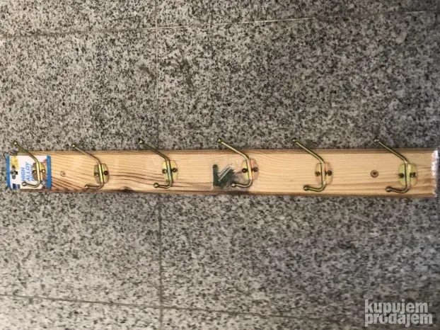 Drveni čiviluk sa metalnim kukama civiluk - KupujemProdajem