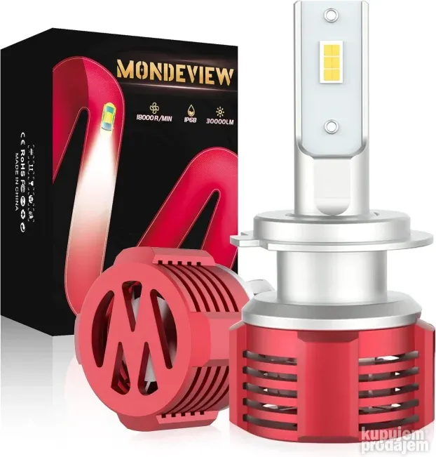 MONDEVIEV LED sijalice H7 60W 30000LM 360s rotacija - KupujemProdajem