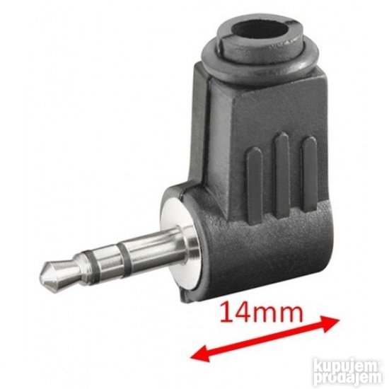 Ugaoni konektor - stereo utikač 3.5mm uglovan - pod uglom - KupujemProdajem