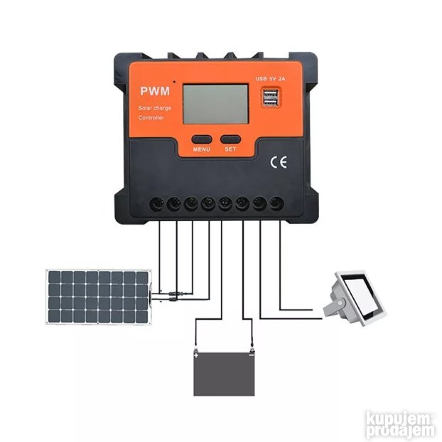 Solarni Regulator Kontroler 12V/24V 20A - KupujemProdajem