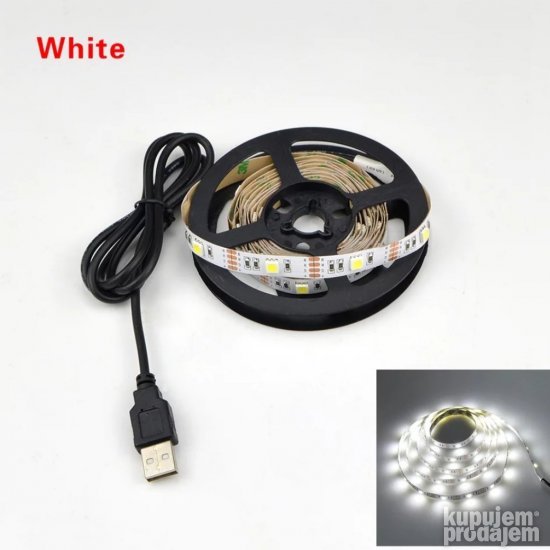 Toplo i Hladno BELA LED Traka 5V ip20 AKCIJA USB PRIKLJUČAK ...