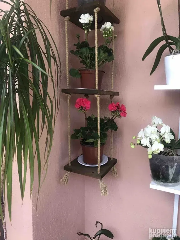 Visece police drzaci stalaze za saksije / cvece novo - KupujemProdajem