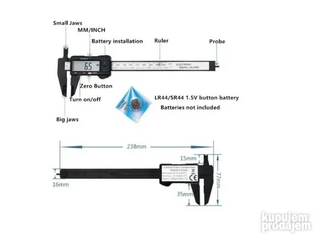 Digitalni subler NOVO - KupujemProdajem