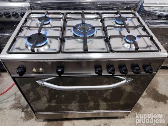 Sporet na plin sa 5 gorionika profi resetke ogrmona rerna - KupujemProdajem