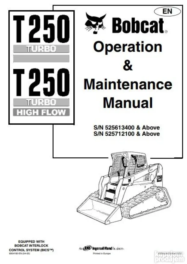 Bobcat T250 Uputstvo - KupujemProdajem