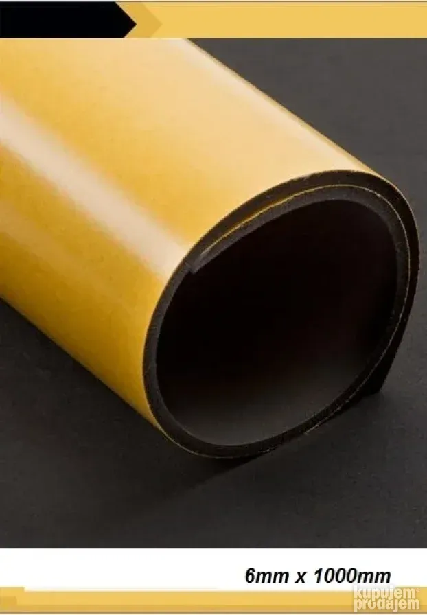 Gumena ploca sundjerasta samolepljiva 6 x 1000mm - KupujemProdajem