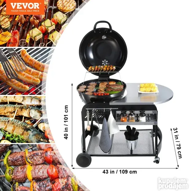 Prenosivi roštilj sa kolicima - KupujemProdajem