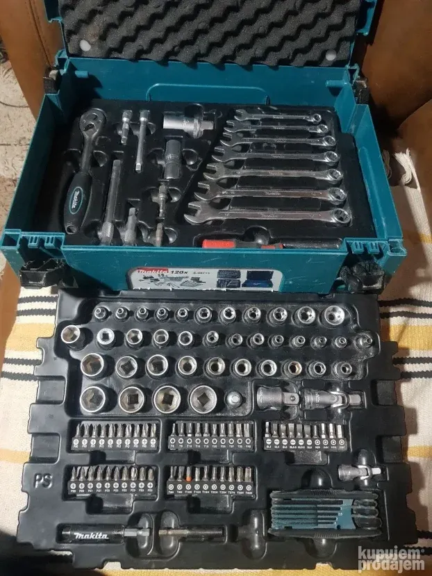 Makita Set Gedora i Bitova u Koferu 120 Delova - KupujemProdajem