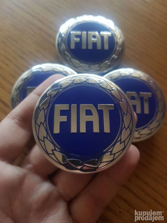 Čepovi za felne FIAT 60 mm / 56 mm - plavi - ORIGINALNI - KupujemProdajem