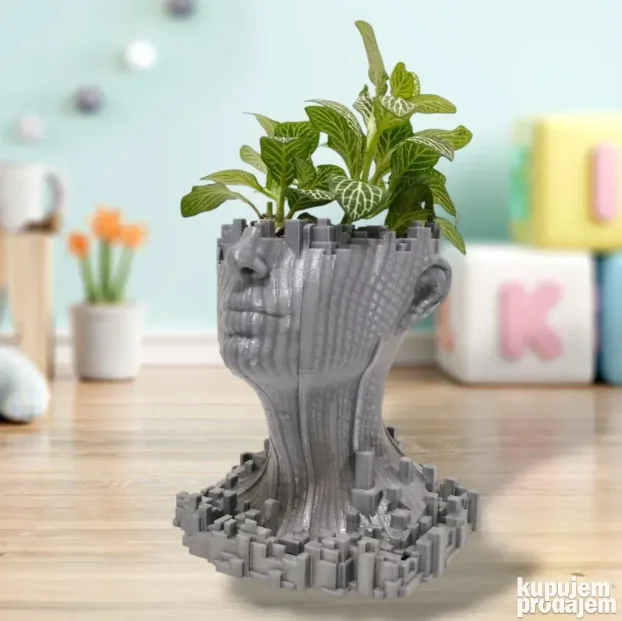 Saksija za cveсe u obliku glave - KupujemProdajem