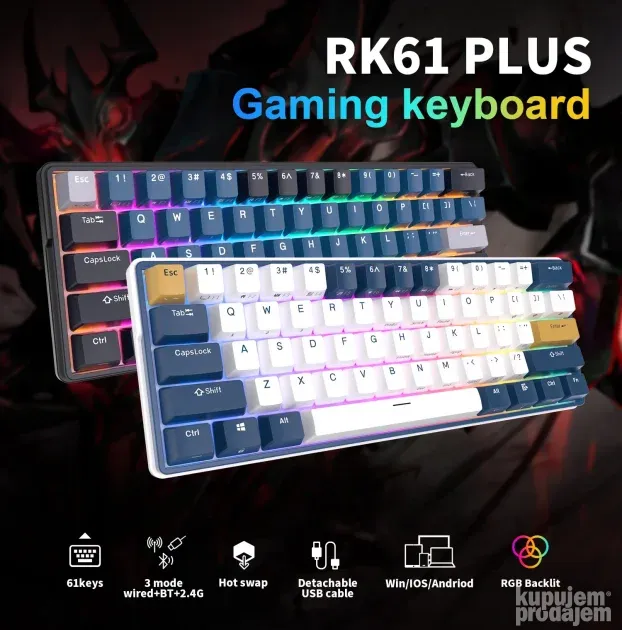 Royal Kludge Srbija RK61 RK71 RK84 RK100 RK87 H81 S98 M75 - KupujemProdajem