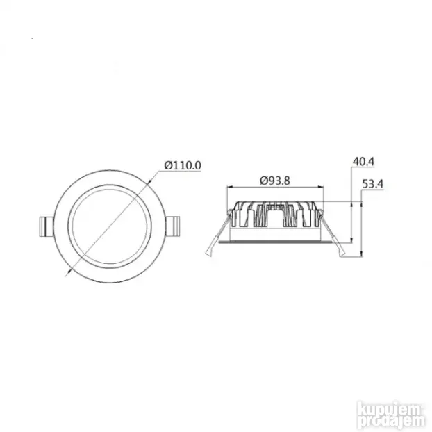 Led Svetiljka L6450-15 4000K 12w Ip65 - KupujemProdajem