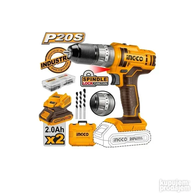 Lithium-Ion Aku udarna bušilica CIDLI201452E INGCO - KupujemProdajem