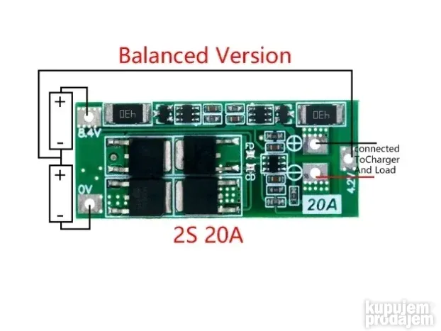 BMS 2S 20A Balance za Li-Ion Baterije - Arduino - KupujemProdajem