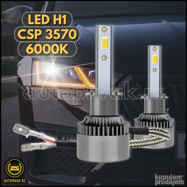 LED sijalice H1 CSP čip 100W 30000Lm + GARANCIJA - KupujemProdajem