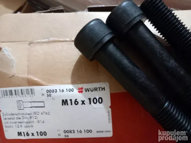 Imbus vijak DIN 912 kv 12.9 M16x100 - KupujemProdajem