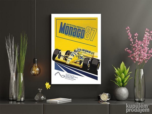 Ayrton Senna Monaco 87 - Slika - Razne dimenzije - KupujemProdajem
