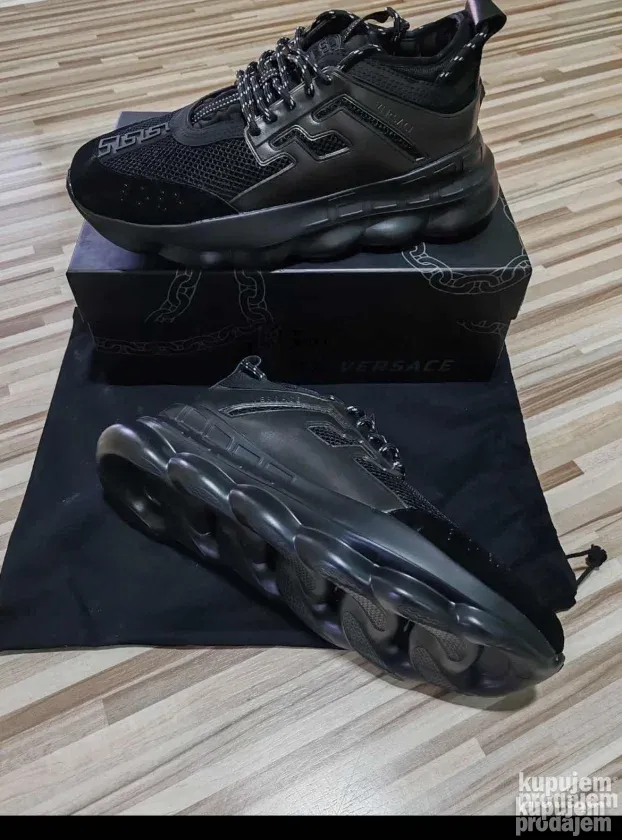 VERSACE CHAIN REACTION Triple Black Chunky; Versace Patike ...