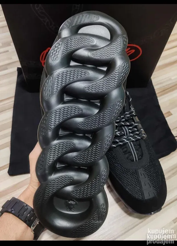 VERSACE CHAIN REACTION Triple Black Chunky; Versace Patike ...
