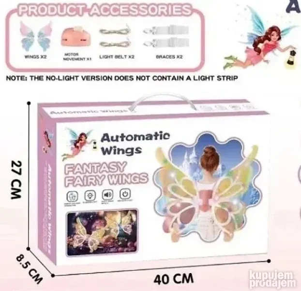 Vilinska svetleca krila sa efektima - KupujemProdajem