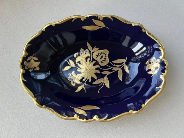 JLMENAU kobalt sa pozlatom, velika činija - KupujemProdajem