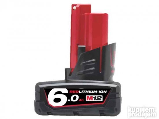 MILWAUKEE M12 B6 Baterija 6,0Ah / 12V - KupujemProdajem