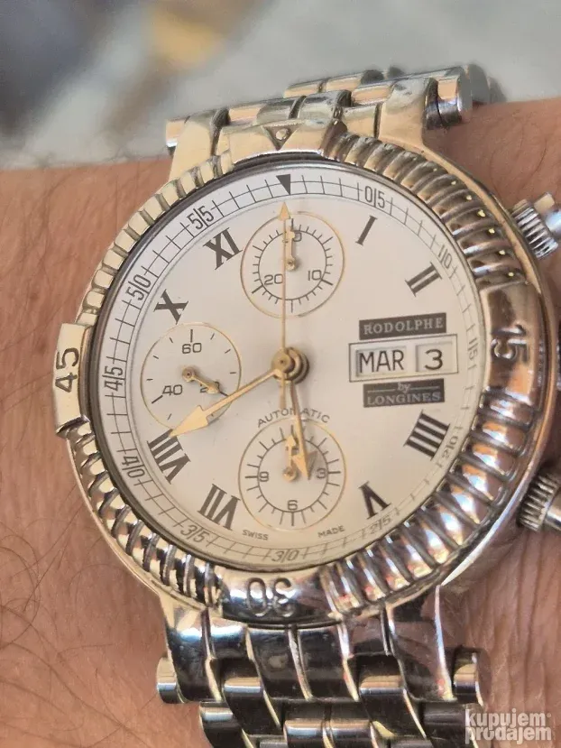 Longines Rodolphe Chrono automatic sjajan sat. - KupujemProdajem