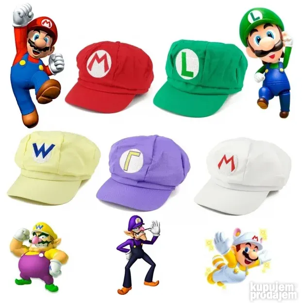 Kapa Super Mario Luigi Za Maskenbal Kostim Noć Veštica M2 - KupujemProdajem