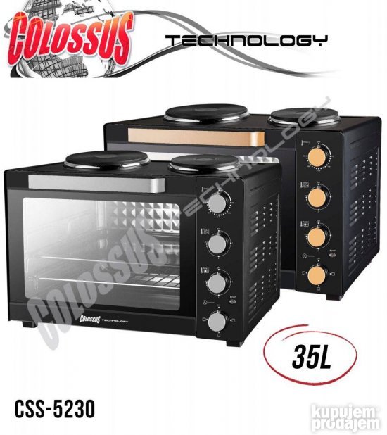 Mini sporet sa rernom i 2ringle NOVO 35lit - KupujemProdajem