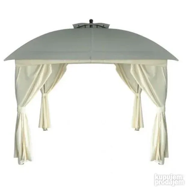 GAZEBO PAVILJON (tenda) 4x3 sa zavesama SIVA - KupujemProdajem
