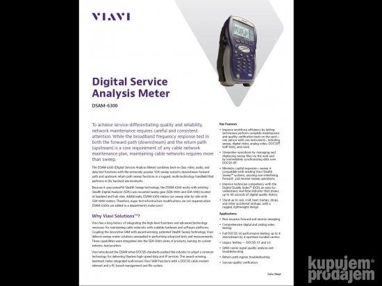 JDSU VIAVI DSAM-6300 XT Field Network Sweep Meter 4-1000 MHz ...