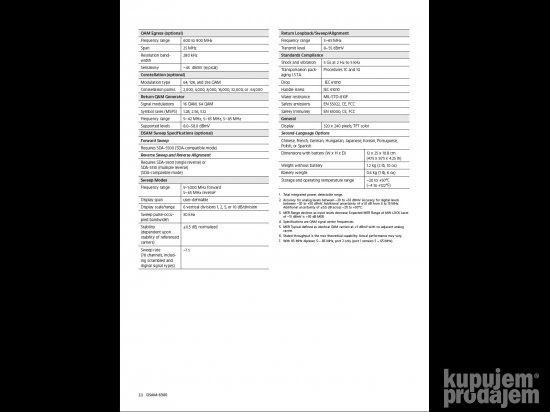 JDSU VIAVI DSAM-6300 XT Field Network Sweep Meter 4-1000 MHz ...